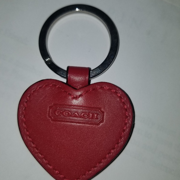 Coach | Accessories | Coach Leather Heart Key Fob Nwot | Poshmark